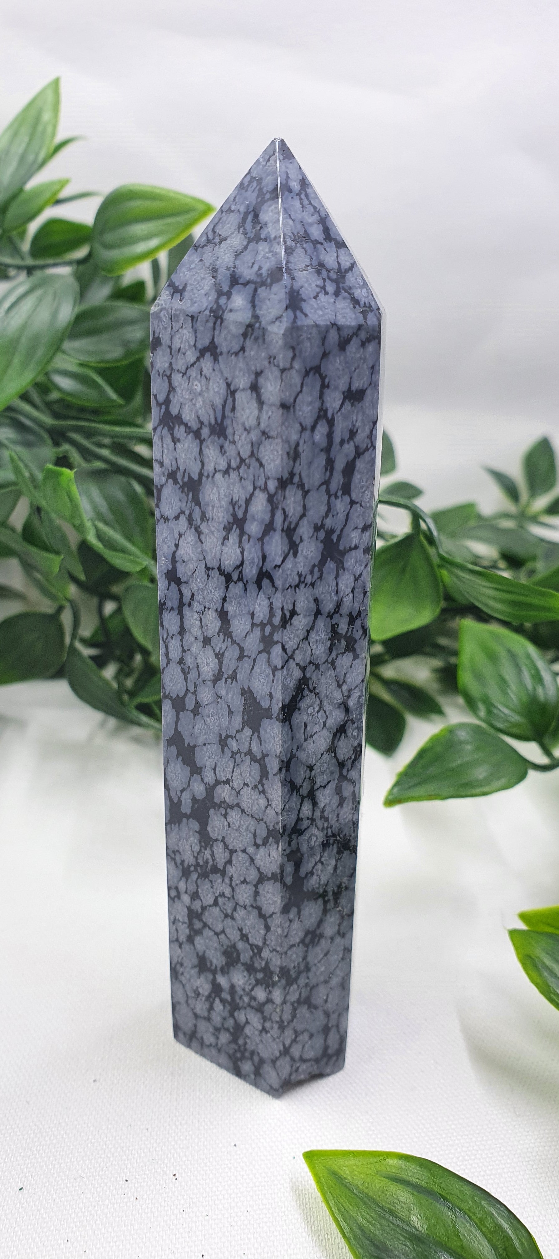 Snowflake Jasper Point – Blue Flame Creations