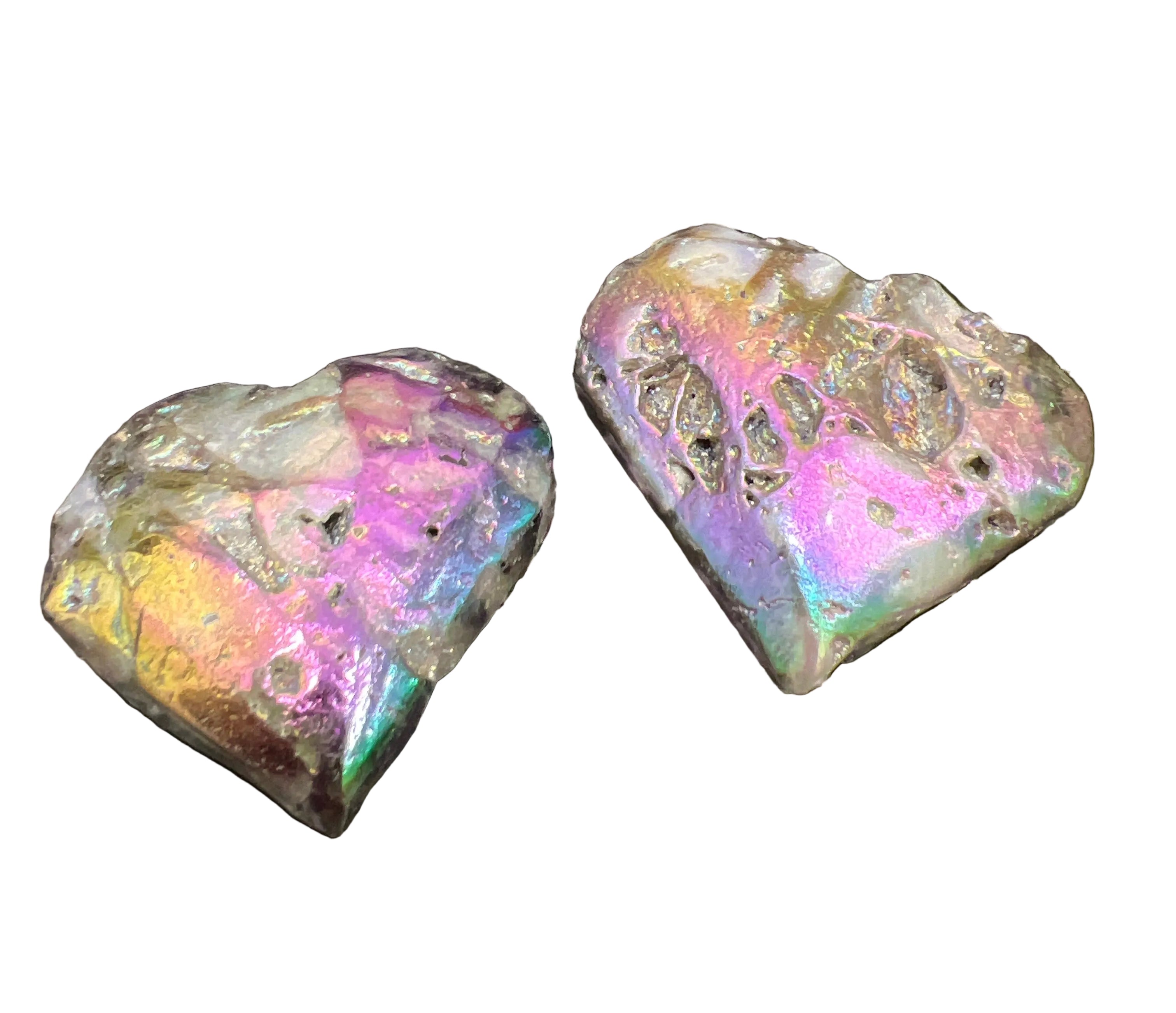Aura Sphalerite Hearts – Blue Flame Creations